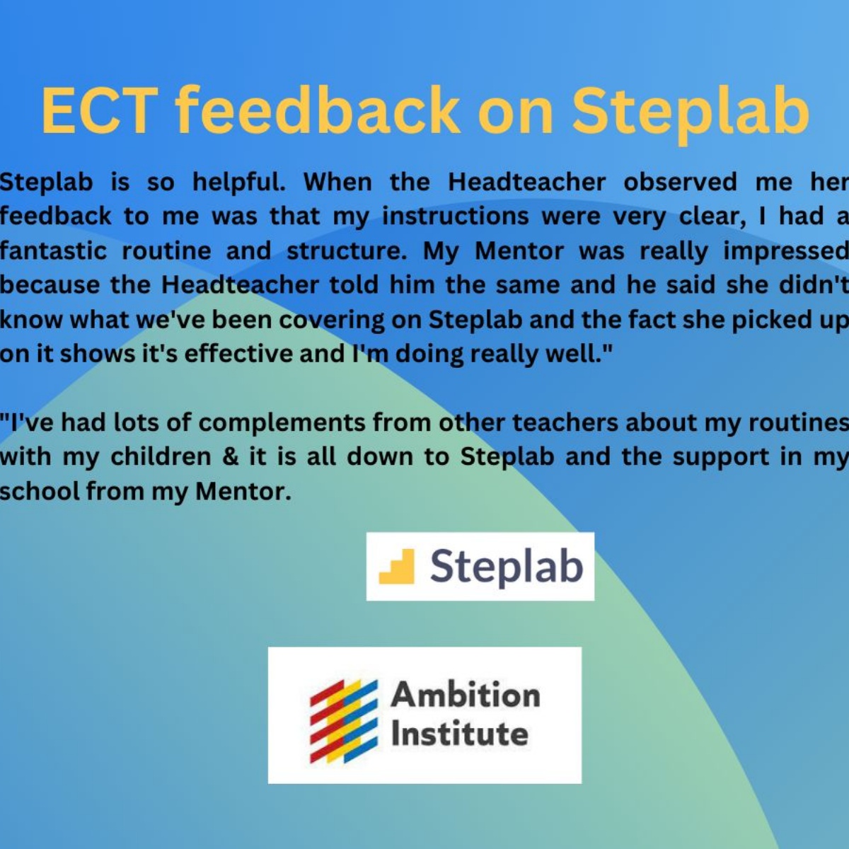 Calderdale and Kirklees Teaching School Hub - ECT Feedback